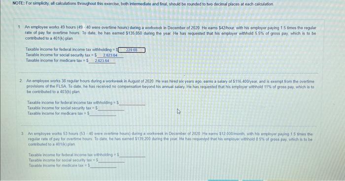 Solved 1 An employee works 49 hours ( 49 - 40 were overtime | Chegg.com