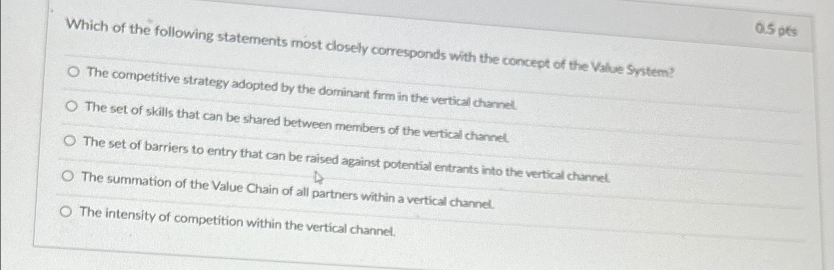Solved Which of the following statements most closely | Chegg.com