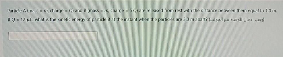Solved Particle A (mass = m, charge = Q) and B (mass = m. | Chegg.com