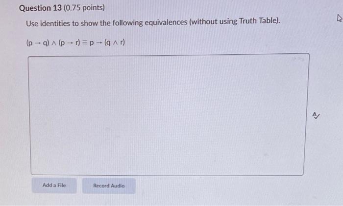 Solved Use identities to show the following equivalences | Chegg.com