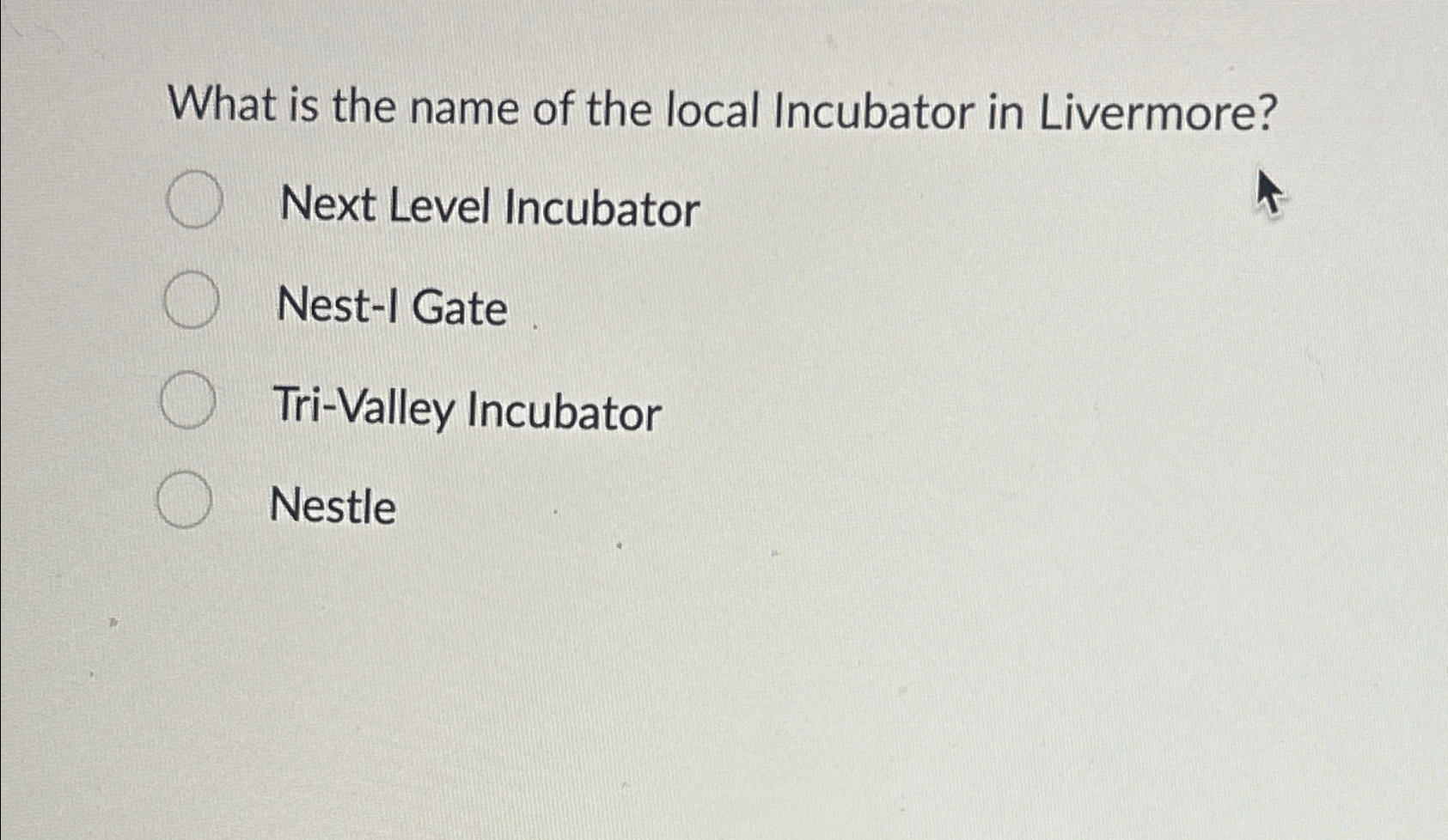 Solved What is the name of the local Incubator in | Chegg.com