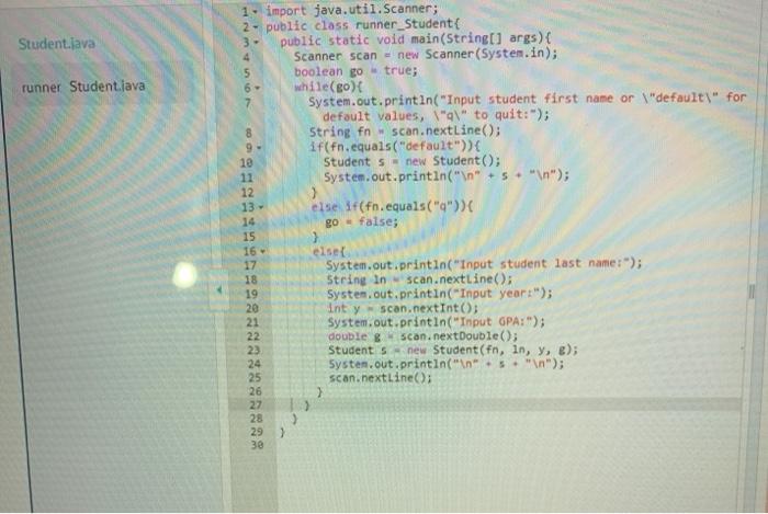 Solved For this exercise, you will create a student class to | Chegg.com