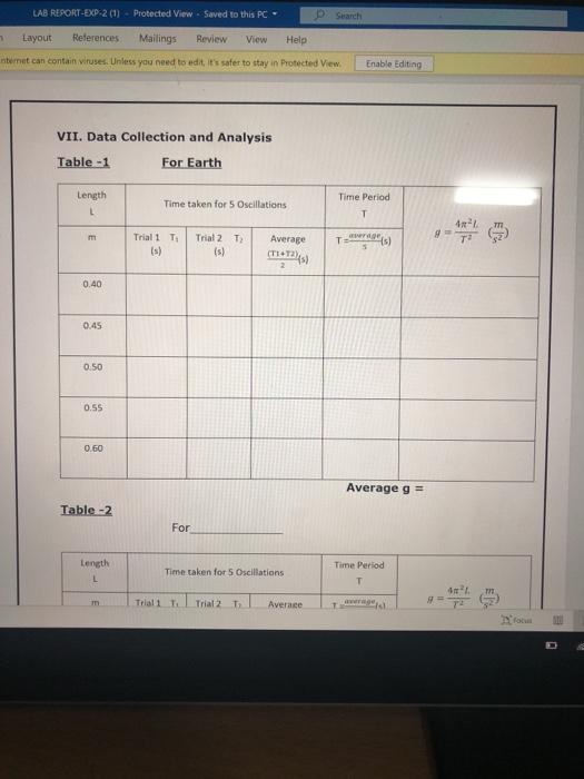 Solved -EXP-21) Protected ViewSaved to this PC Design Layout | Chegg.com