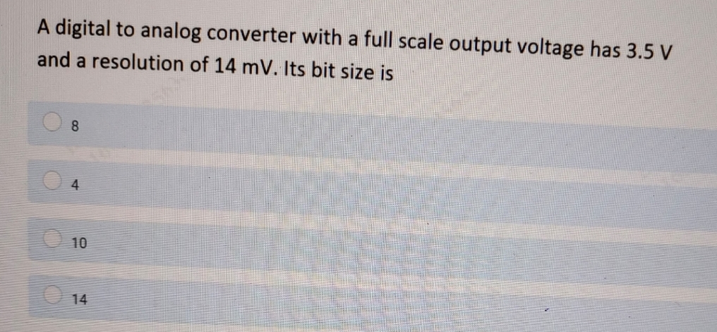 Solved A digital to analog converter with a full scale | Chegg.com
