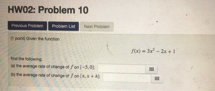 Solved HW02: Problem 10 Previous Problem Problem List Next | Chegg.com