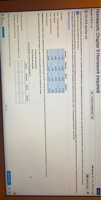 Solved Save Homework: Chapter 9 Homework (required) The | Chegg.com Solved Save Homework: Chapter 9 Homework (required) The | Chegg.com