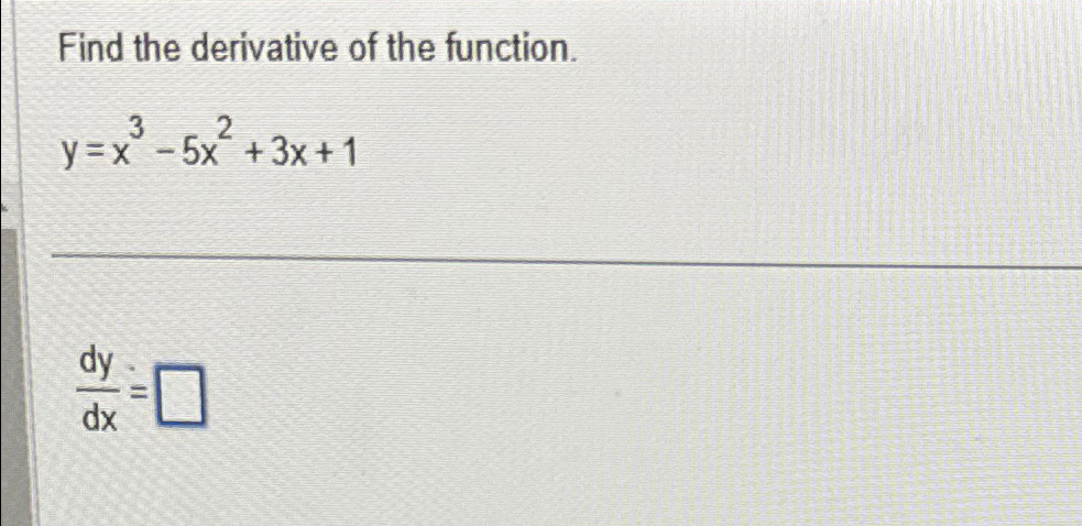 Solved Find the derivative of the | Chegg.com