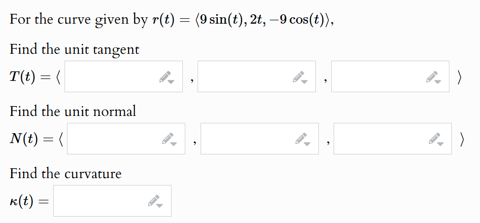 Solved For the curve given | Chegg.com