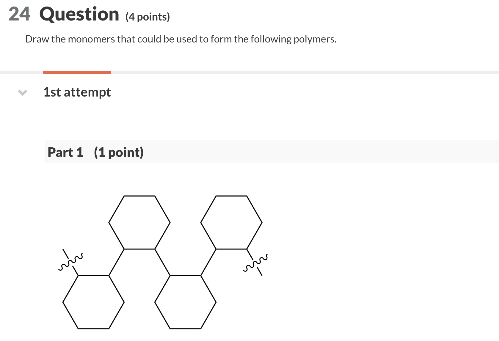 Solved Draw the monomers that could be used to form the | Chegg.com