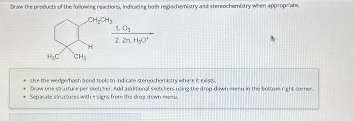 Solved - Use the wedge/hash bond tools to indicate | Chegg.com