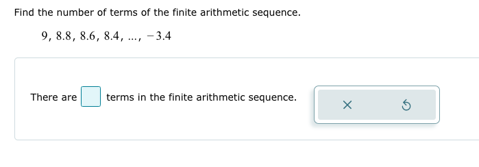 Solved Find the number of terms of the finite arithmetic | Chegg.com