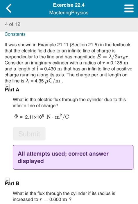 Solved Exercise 22.4 MasteringPhysics 4 of 12 Constants It | Chegg.com