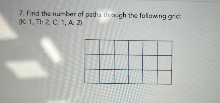 Solved Find the number of paths through the following | Chegg.com