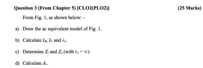 Solved (25 Marks) Question 3 (From Chapter 5) [CLO2(PLO2)] | Chegg.com