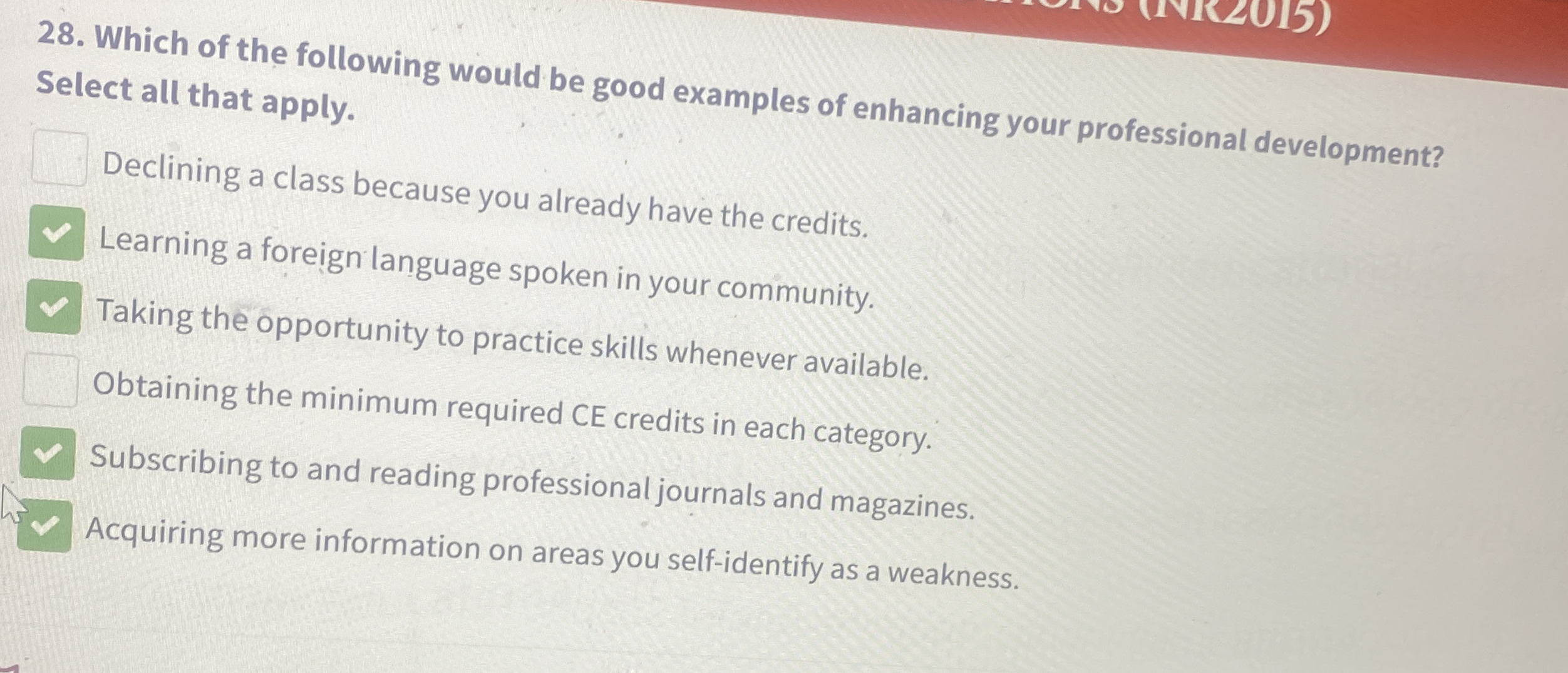 Solved Which of the following would be good examples of | Chegg.com