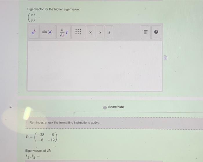 Solved Find the eigenvalues and eigenvector of the following | Chegg.com