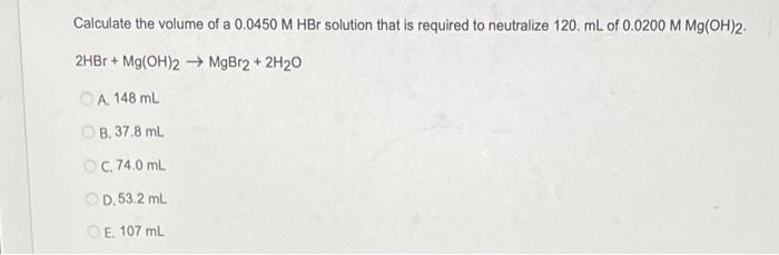 Solved 52.2 mL of 0.151MNaOH was needed to neutralize 50.0 | Chegg.com