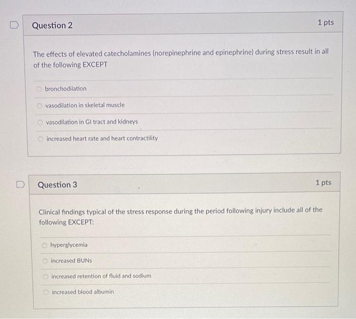 Solved The effects of elevated catecholamines | Chegg.com