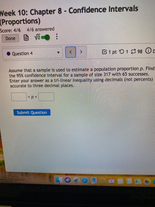 Solved Week 10: Chapter 8 - Confidence Intervals | Chegg.com