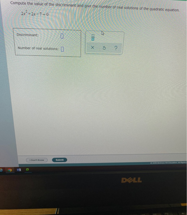 Solved Compute the value of the discriminant and give the | Chegg.com