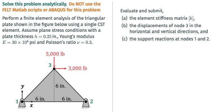 Solved Solve this problem analytically. Do NOT use theFELT | Chegg.com