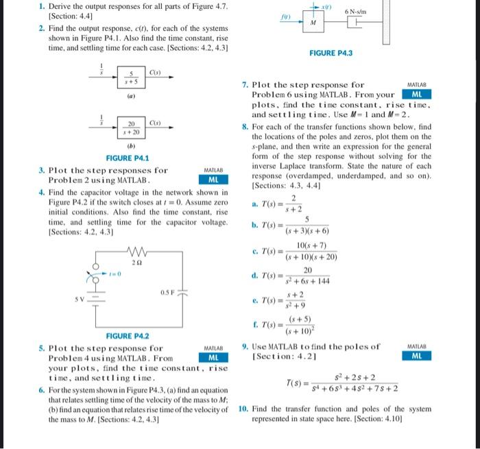 Solved ans Q(6) :-For the system shown in Figure P4.3, (a) | Chegg.com