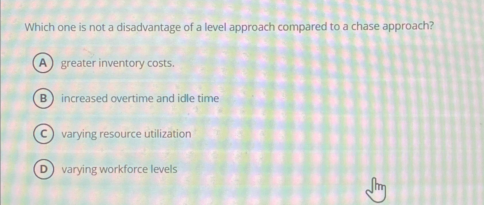 Solved Which one is not a disadvantage of a level approach | Chegg.com