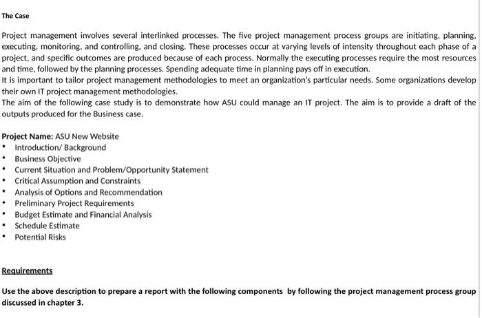 Solved Project Management Involves Several Interlinked