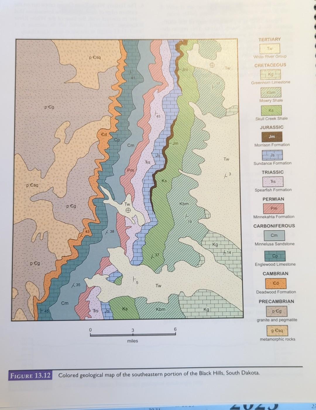Solved 1. is the contact between the Sundance formation and | Chegg.com