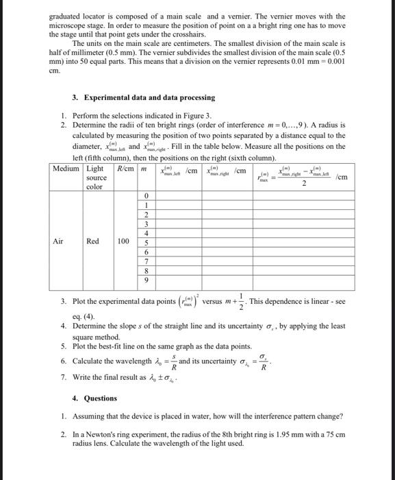 Solved Newton's Rings (Virtual) Experiment Goal: 1. Study of | Chegg.com