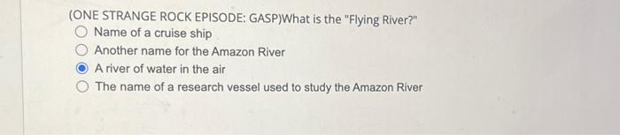 Solved (ONE STRANGE ROCK EPISODE: GASP)Where do we get 50% | Chegg.com