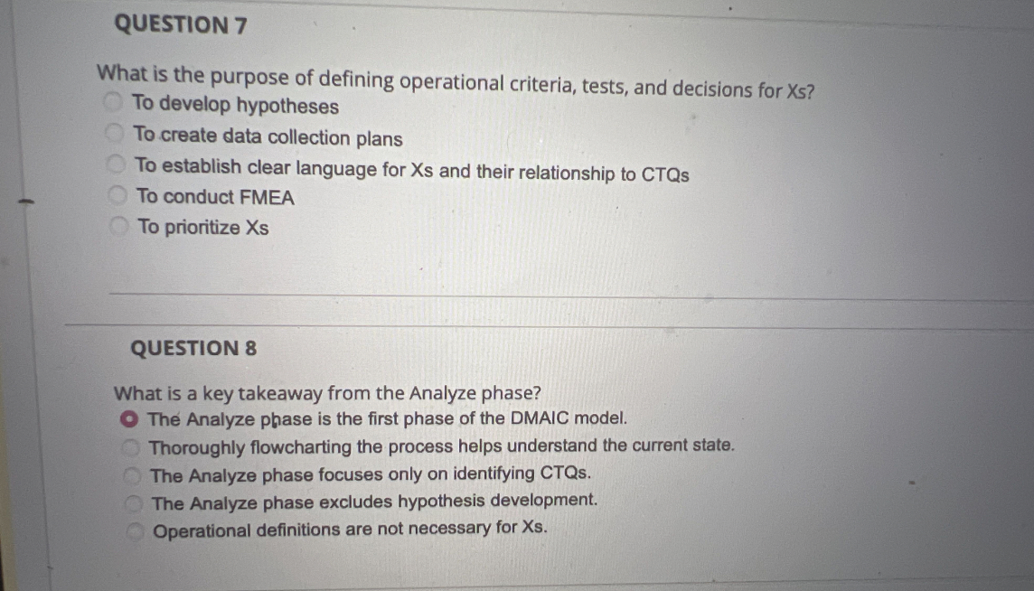 Solved QUESTION 7What is the purpose of defining operational | Chegg.com