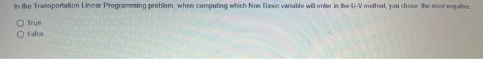 Solved A Dummy is used in a Transportation problem to have | Chegg.com