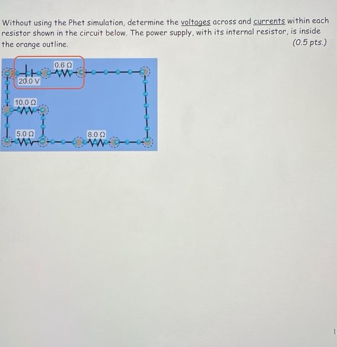 Solved Without using the Phet simulation, determine the | Chegg.com