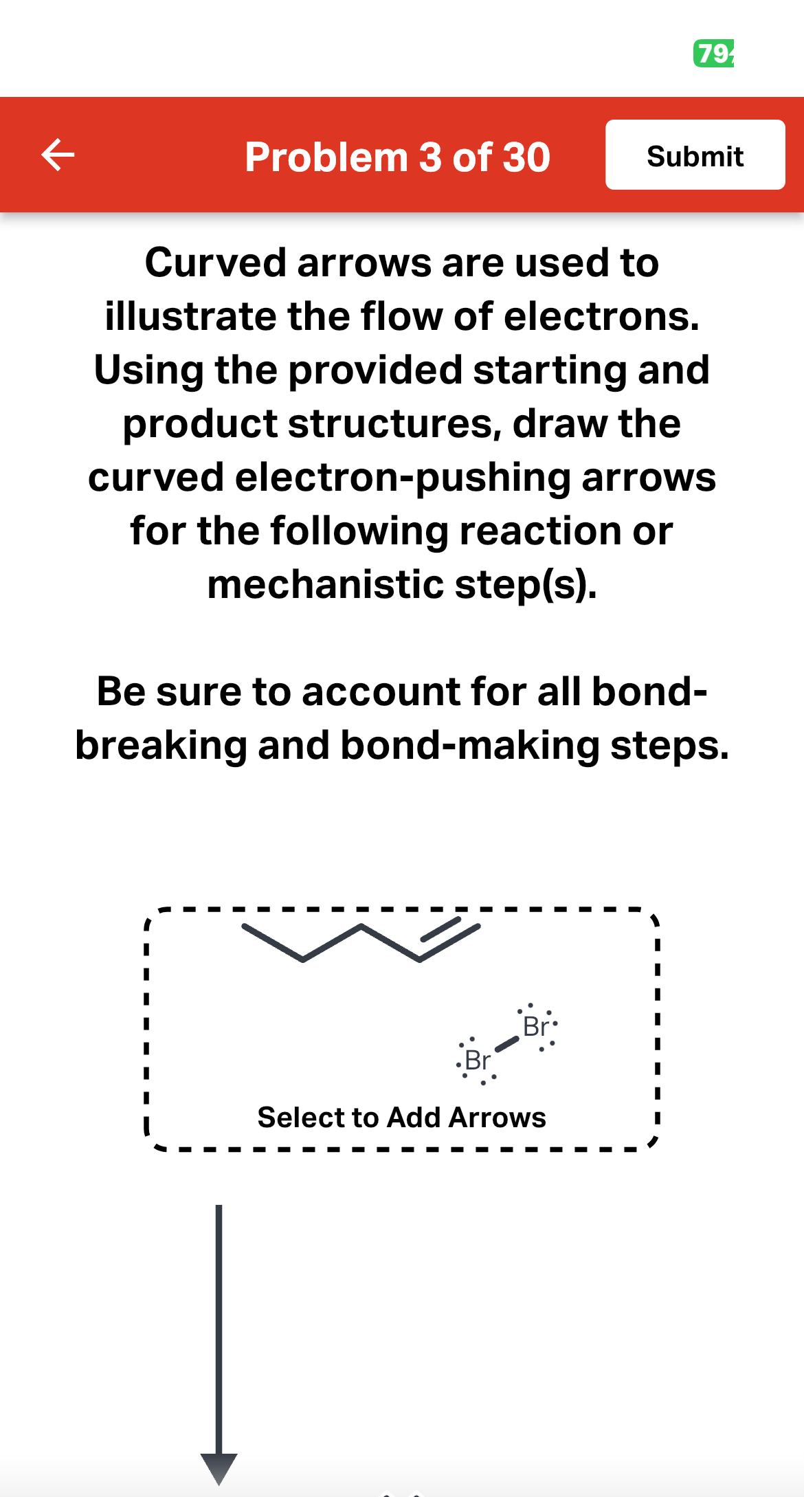 Solved 79Problem 3 ﻿of 30Curved arrows are used to | Chegg.com