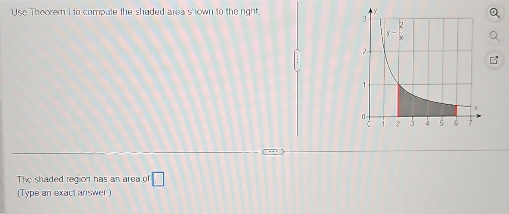 Solved Use Theorem I to compute the shaded area shown to the | Chegg.com