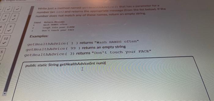 Solved number (an int) and return the approphintw messase | Chegg.com
