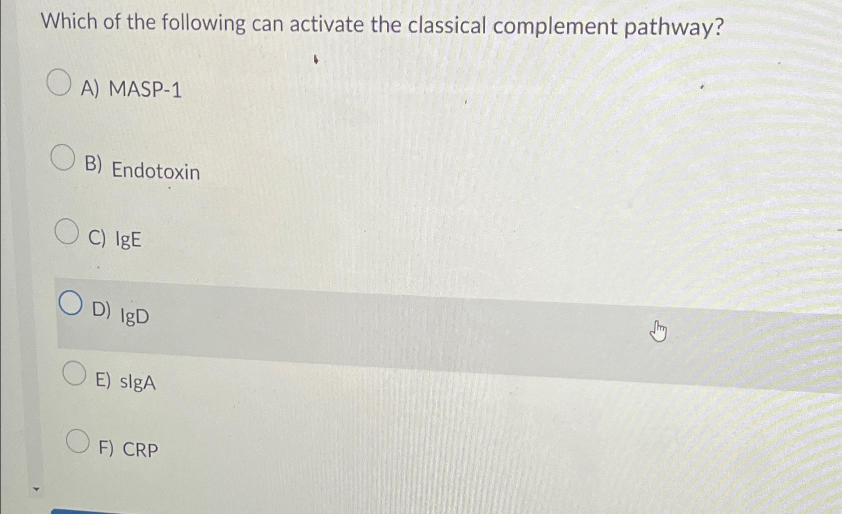 Solved Which of the following can activate the classical | Chegg.com