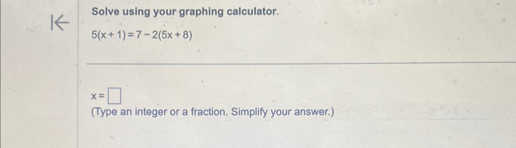 Solved Solve using your graphing | Chegg.com