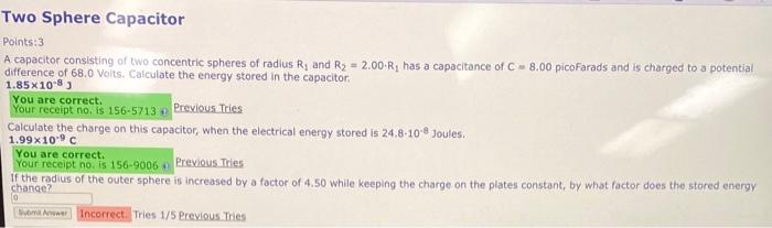Solved Points:3 A capacitor consisting of two concentric | Chegg.com