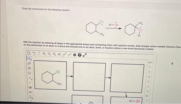 Solved Draw the mechanism for the following reaction: Et−OH | Chegg.com
