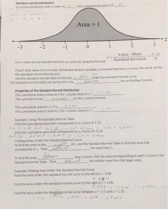 Introduction to Normal Distributions and the Standard | Chegg.com