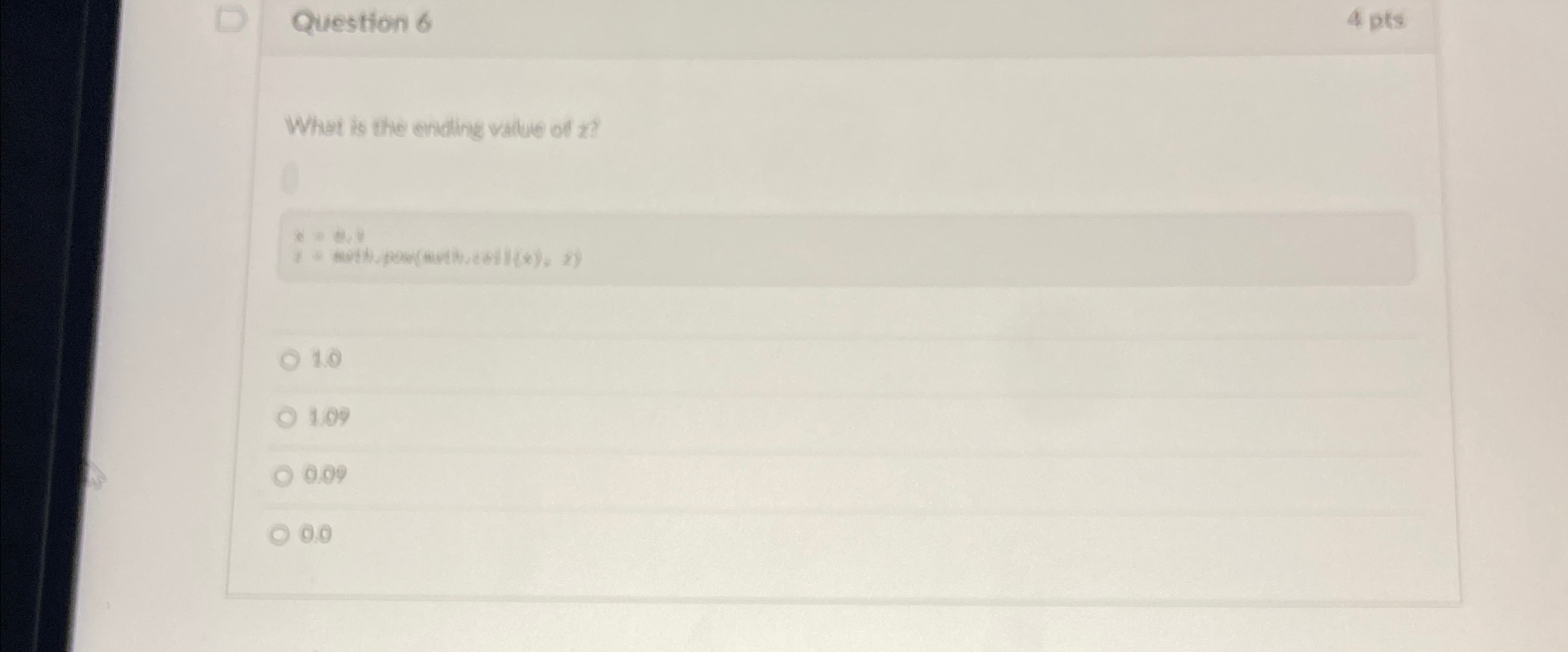 Solved Question 64 ﻿ptsWhat is the ending value of | Chegg.com
