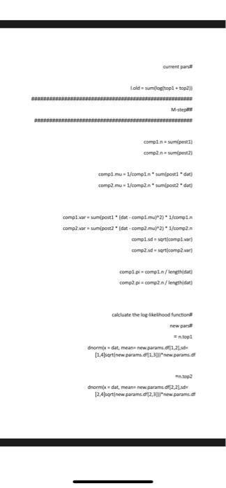 Solved This is my code for gaussian mixture model | Chegg.com