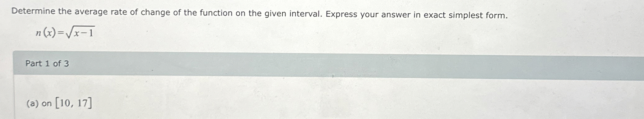 Solved Determine the average rate of change of the function | Chegg.com