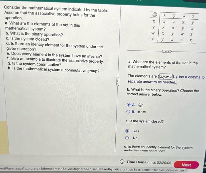 Solved Consider the mathematical system indicated by the | Chegg.com