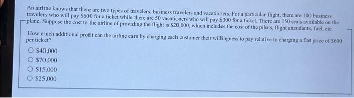 Solved An airline knows that there are two types of | Chegg.com