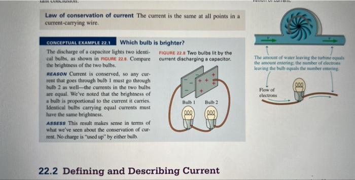 Solved Law of conservation of current The current is the | Chegg.com