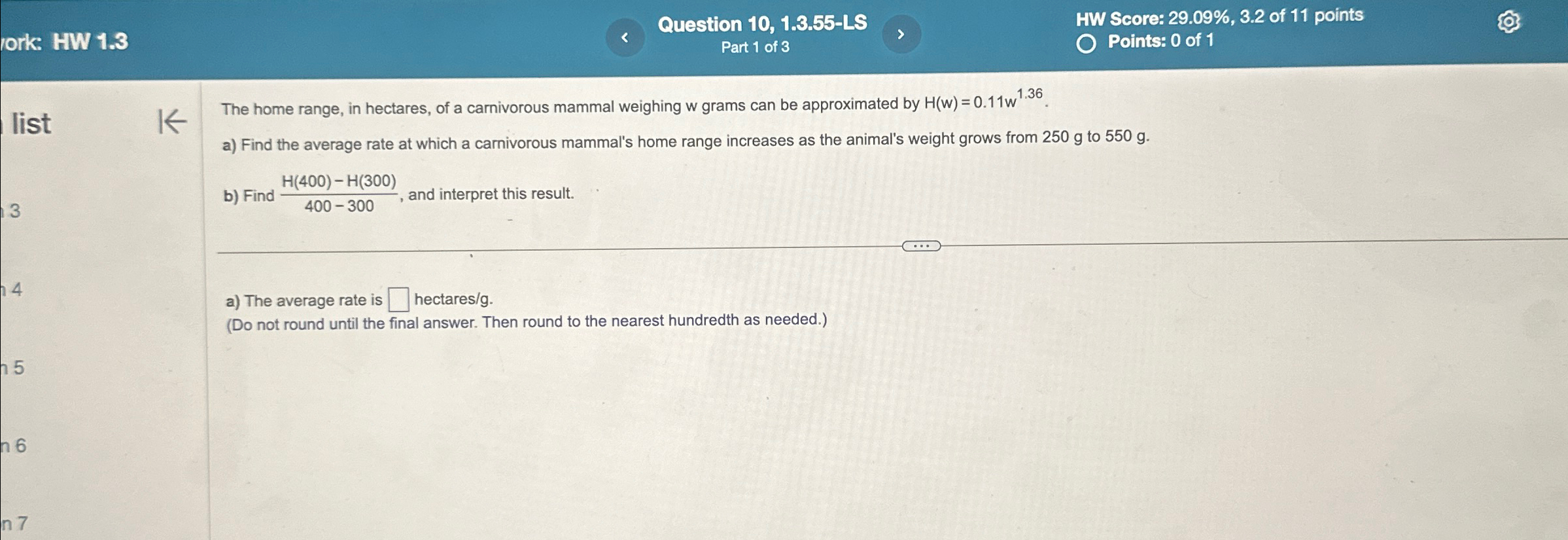 Solved lork: HW 1.3Question 10, 1.3.55-LSHW Score: | Chegg.com