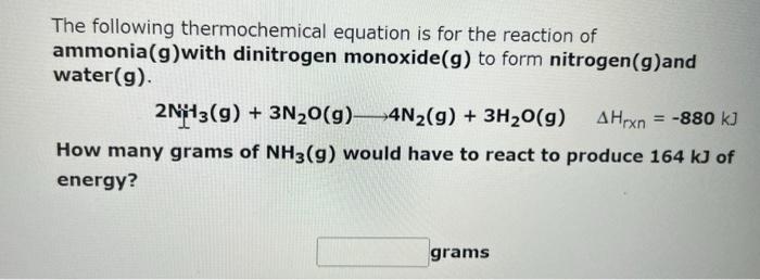 Solved The following thermochemical equation is for the | Chegg.com